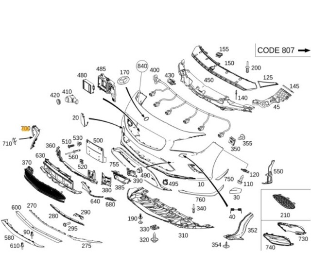Mercedes-Benz CLA C117 AMG Front Bumper Left Spoiler A1178858600 OEM ...