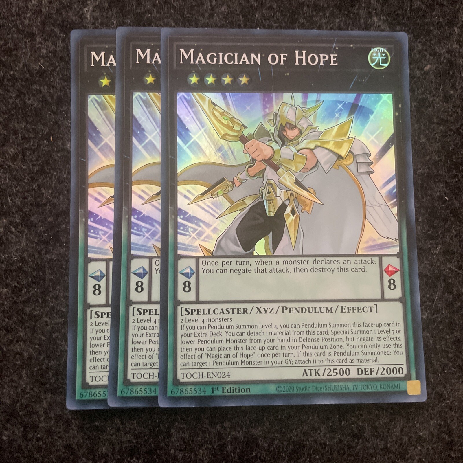 3x Yugioh Magician of Hope TOCH-EN024 Super Rare 1st Edition FREE ...