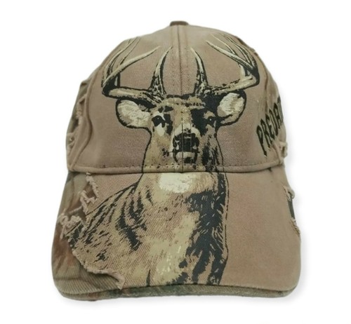 Buck Wear Predator Whitetail Deer Ball Cap Hat Distressed Tan ...
