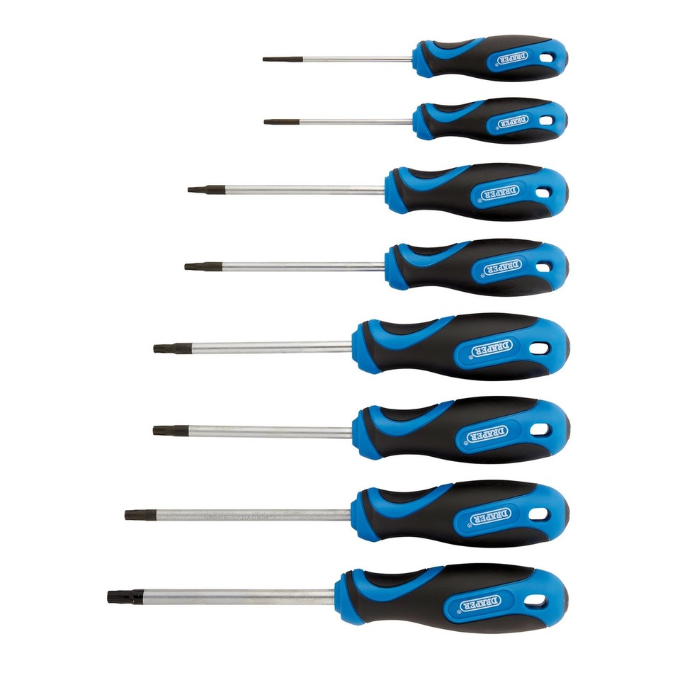 Draper Torx Star Sicurezza Impugnatura Morbida Screwdriver Set 8 Pezzi ...