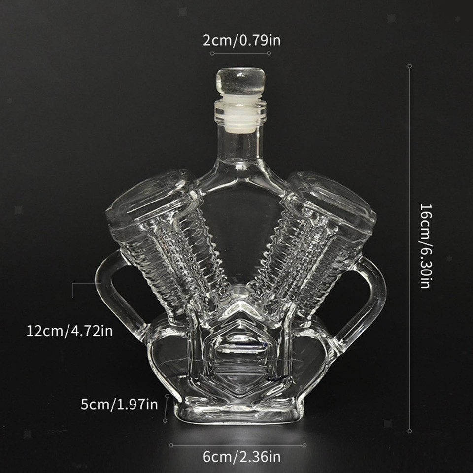 Car Engine Shaped Whiskey Bottle Wine Decanter for Dining Room Kitchen ...