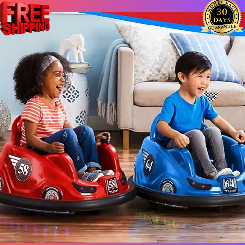 Flybar 6Volt Battery Powered Electric Bumper Cars Red/Black 2 Pack FREE ...