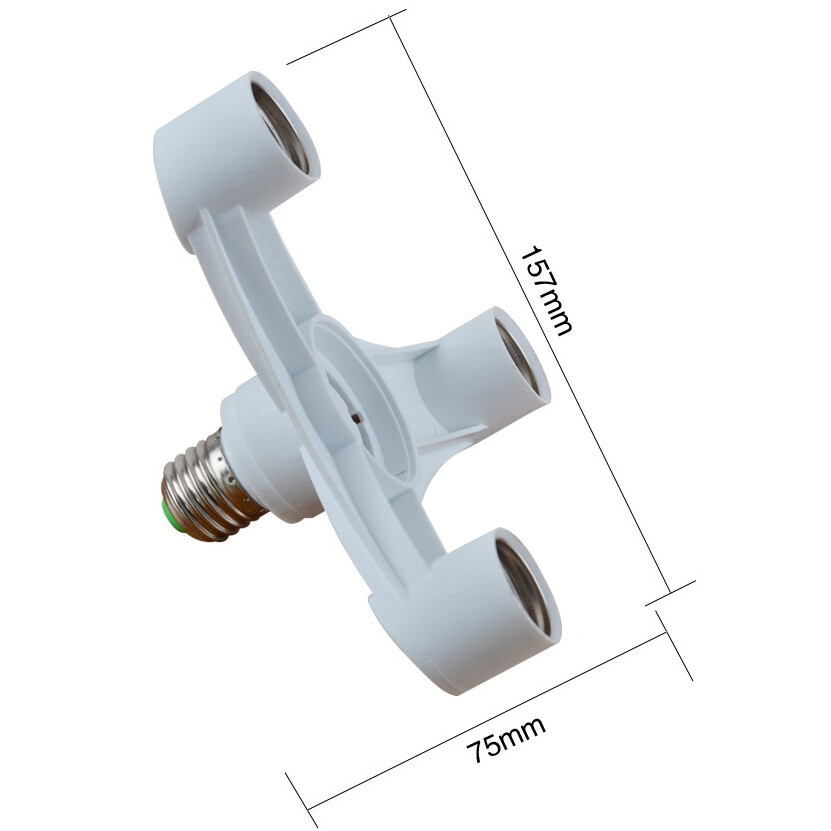 3 to 1 Light Socket E26 Splitter Adapter for Flood Spot and Lamp CFL ...