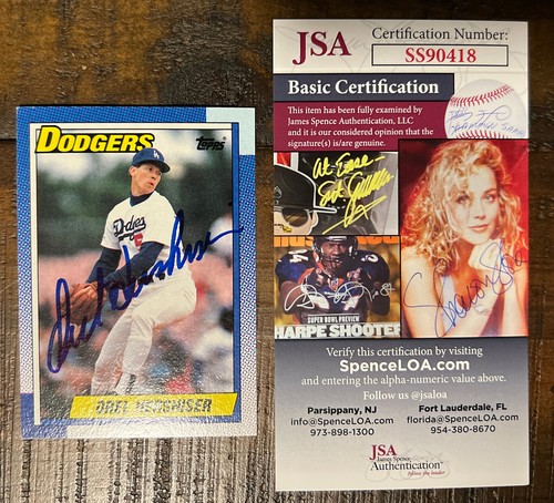 OREL HERSHISER SIGNED 1990 TOPPS AUTOGRAPHED CARD DODGERS 90 | eBay
