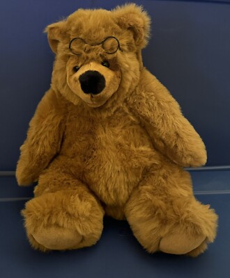FANCY ZOO STUFFED BROWN BEAR WITH GLASSES 1407B | eBay