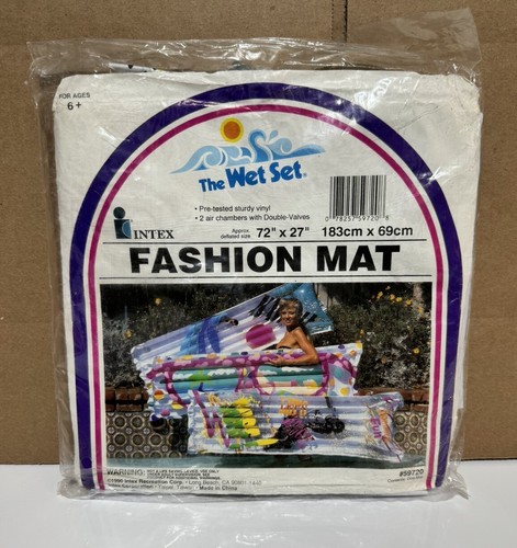 Vintage 1990 Intex The Wet Set Action Mat Retro 80s 90s Pool Float 72 ...