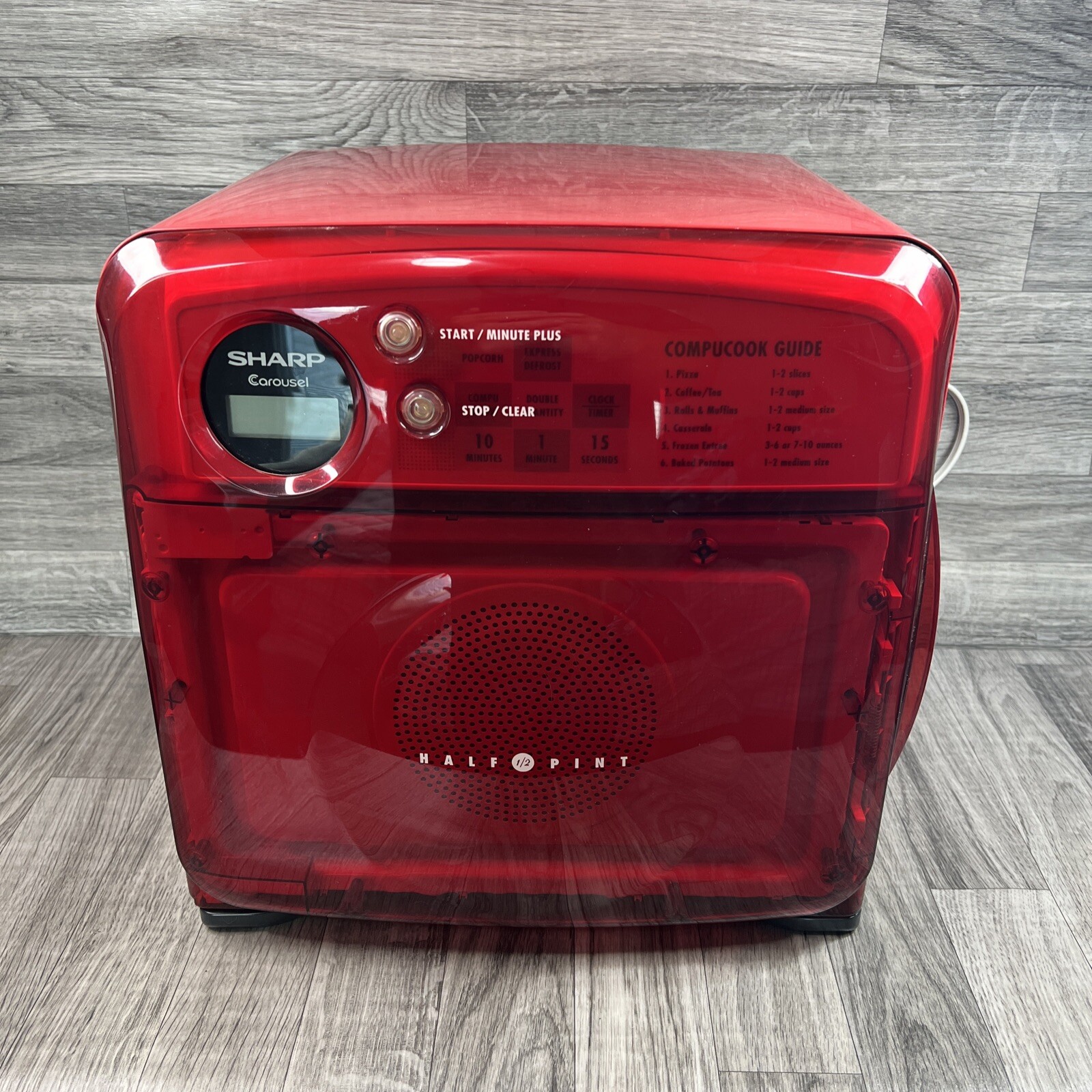 Vintage Sharp Half-Pint Carousel Microwave R-120DS Red Retro 2000s ...