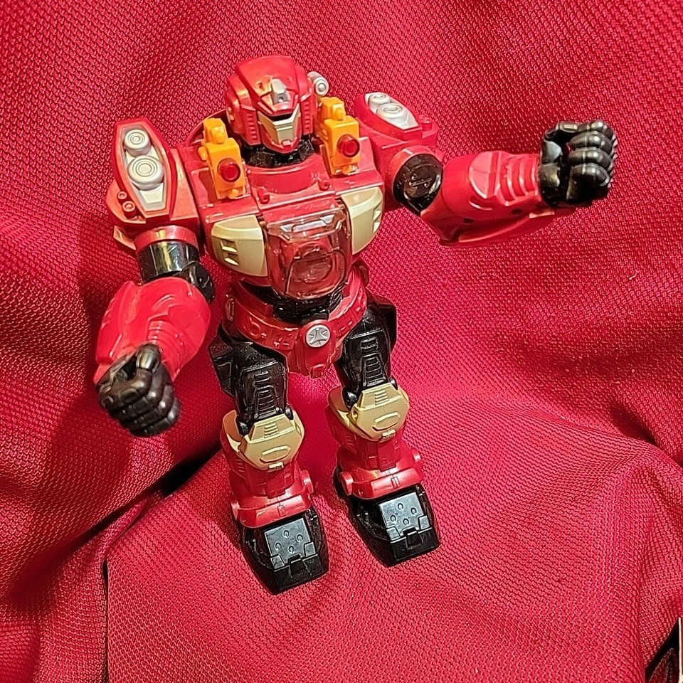 12" RED ROBOT TOY action FIGURE warrior Hap P Kid 2008 happy kids ...