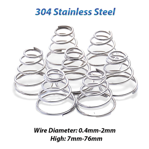 304 Stainless Steel Conical Cone Compression Spring Wire Dia 0.4-2mm ...