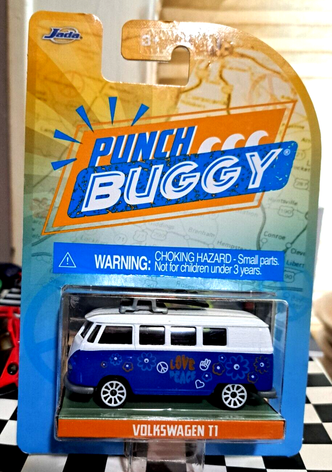 NEW - Punch Buggy / Slug Bug Volkswagen T1 Blue Bus, 1:64 Jada ...
