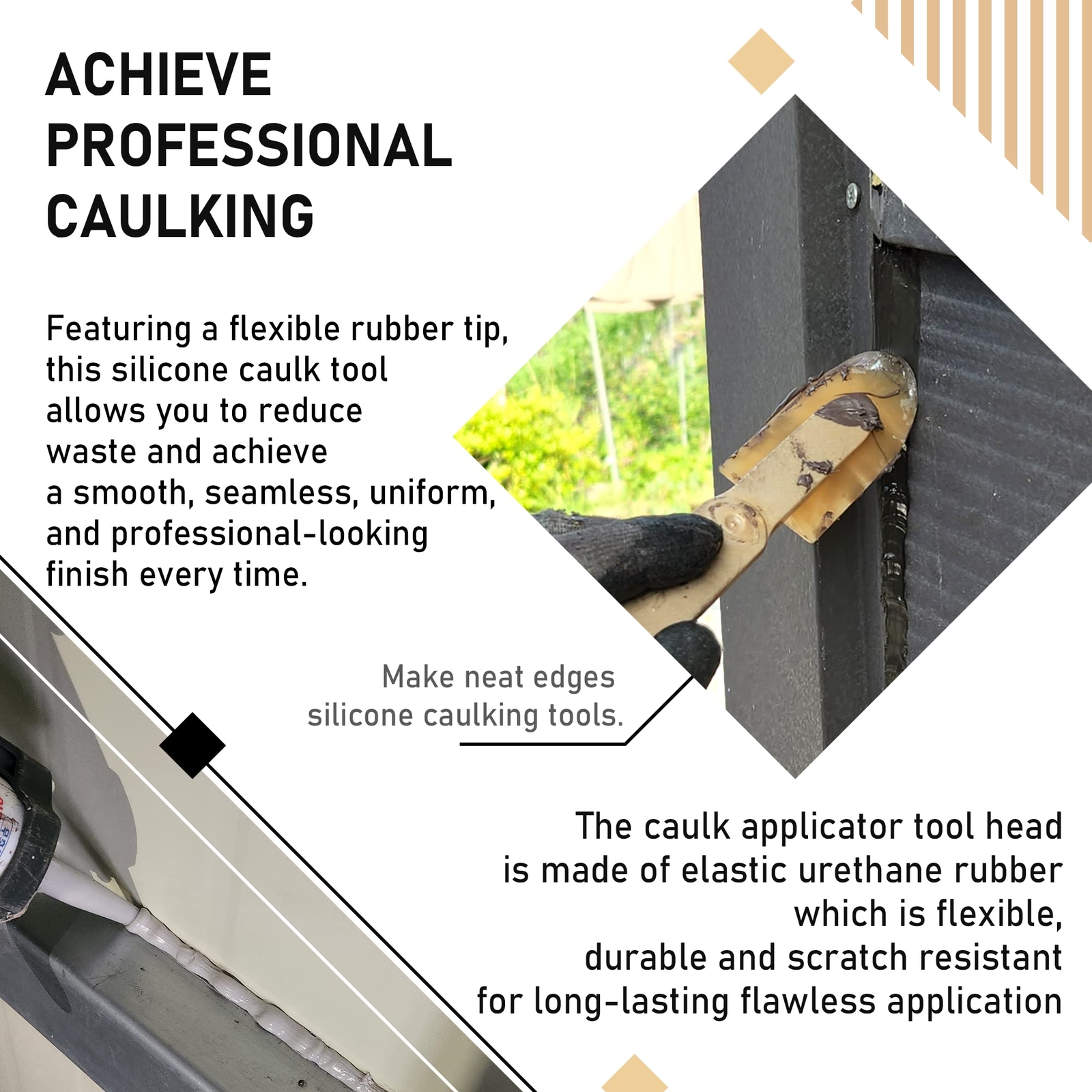 Silicone Caulking Caulk Finishing Tool - Easy Easycaulking Smoothing ...