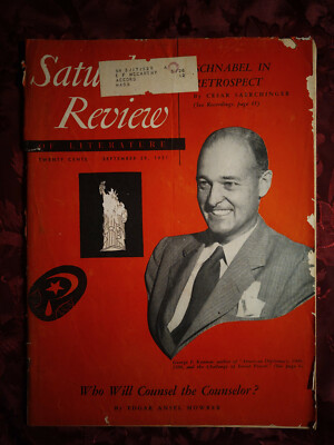 Saturday Review September 29 1951 GEORGE F. KENNAN ARTUR SCHNABEL DAVID ...