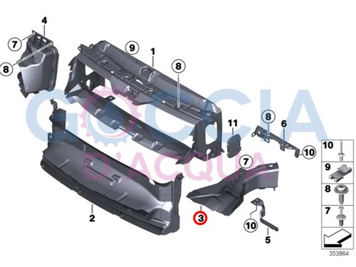 Genuine BMW 3' Series F30 F31 M Sport Front Bumper Air Duct - Left ...