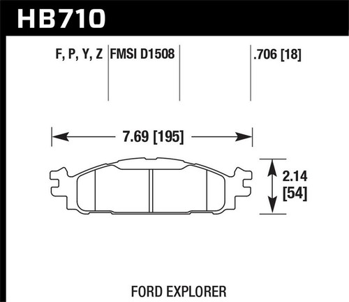 Hawk Front Disc Pads and Brake Shoes for 2013-2016 Ford Flex ...