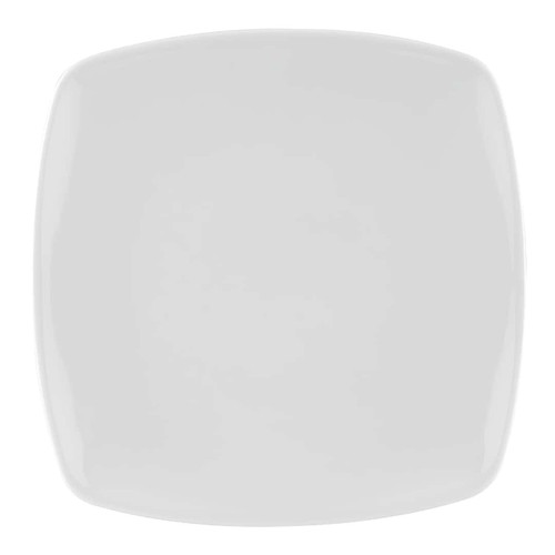 Set 6 Dinner Plates Square White Porcelain 26x26 cm | Restaurant Plates ...