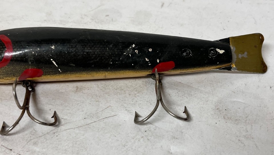 RARE Vintage 7 1/2" SIMTON SUCKER wood Musky Lure made in Blaine MN | eBay