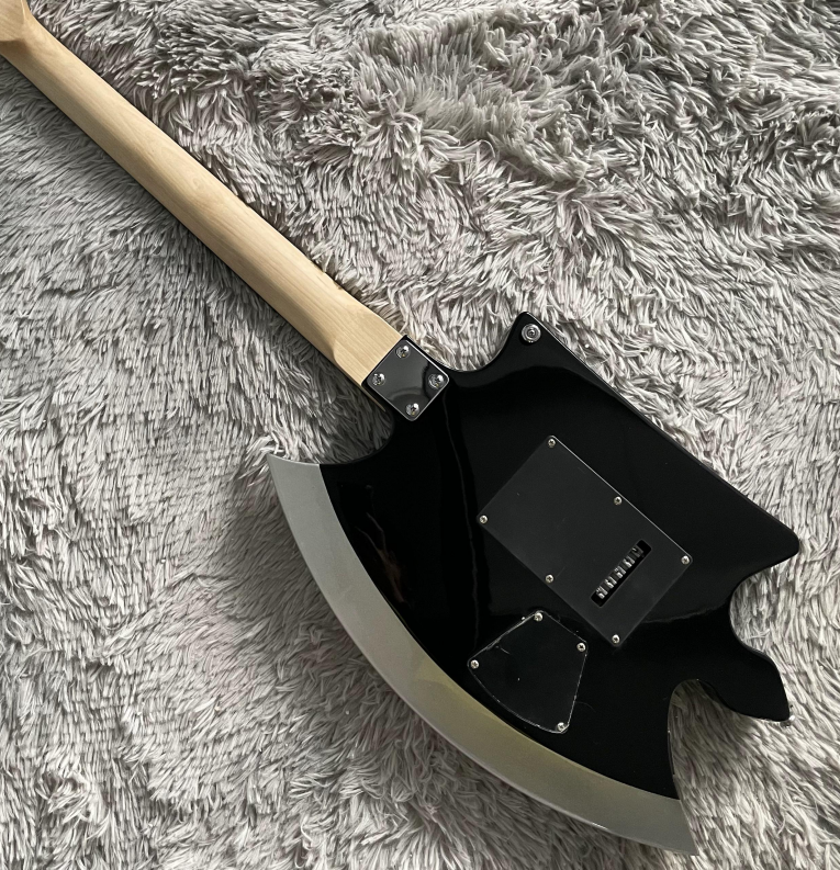 Custom Electric Guitar Axe 6-strings Black FR Bridge H-H Pickups Free ...