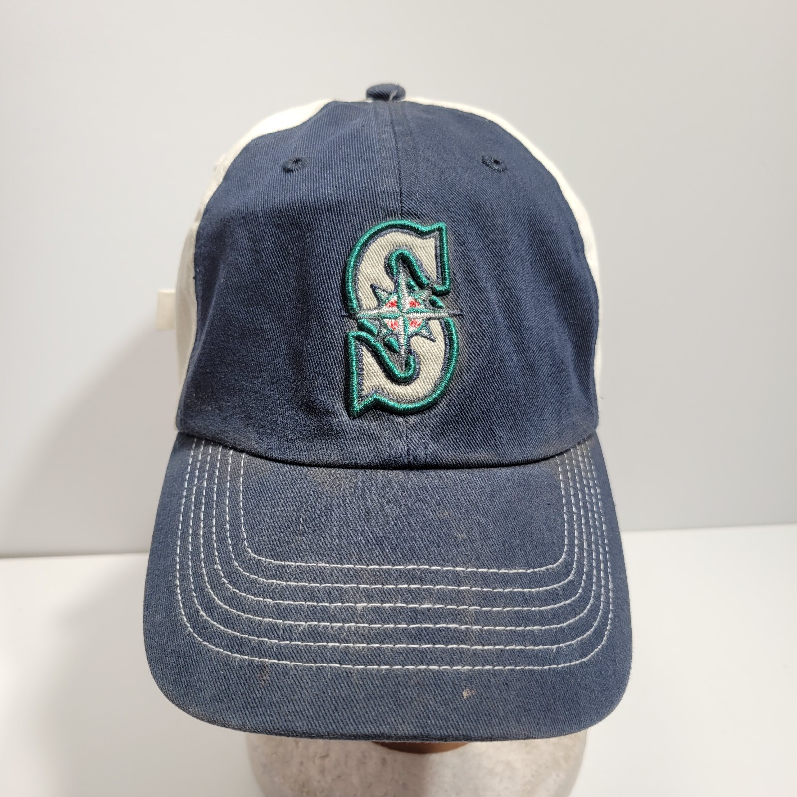 Seattle Mariners Cap Hat Baseball Mens Navy White MLB ’47 Adjustable ...