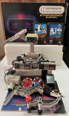 Nintendo NES 1986 DELUXE SET BOX Set ROB Robot CIB 90% COMPLETE ...