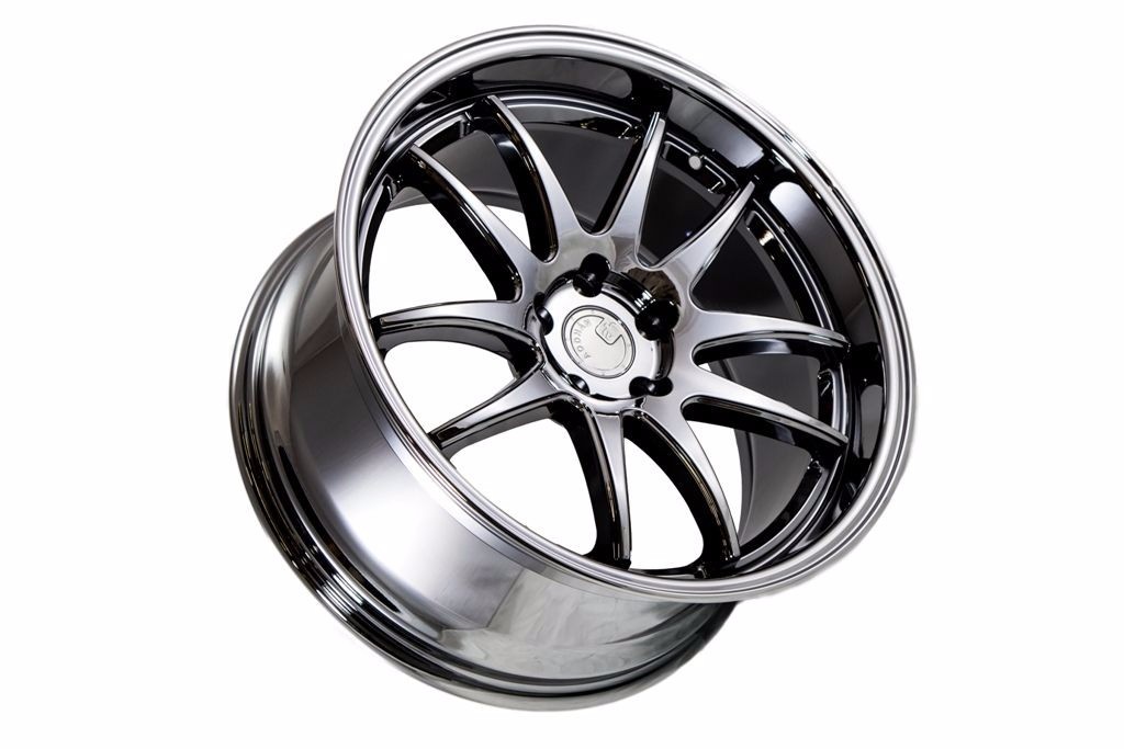 19x9.5 5x114.3 +15 Black Chrome Aodhan DS02 Rims Accord Camry TSX ILX ...