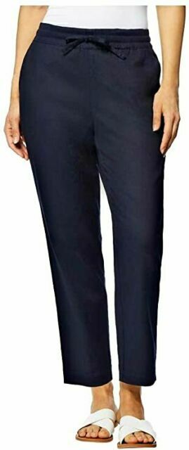 32 Degrees Ladies' Sz Small Comfort Stretch Linen Blend Pant Co DK Gray ...