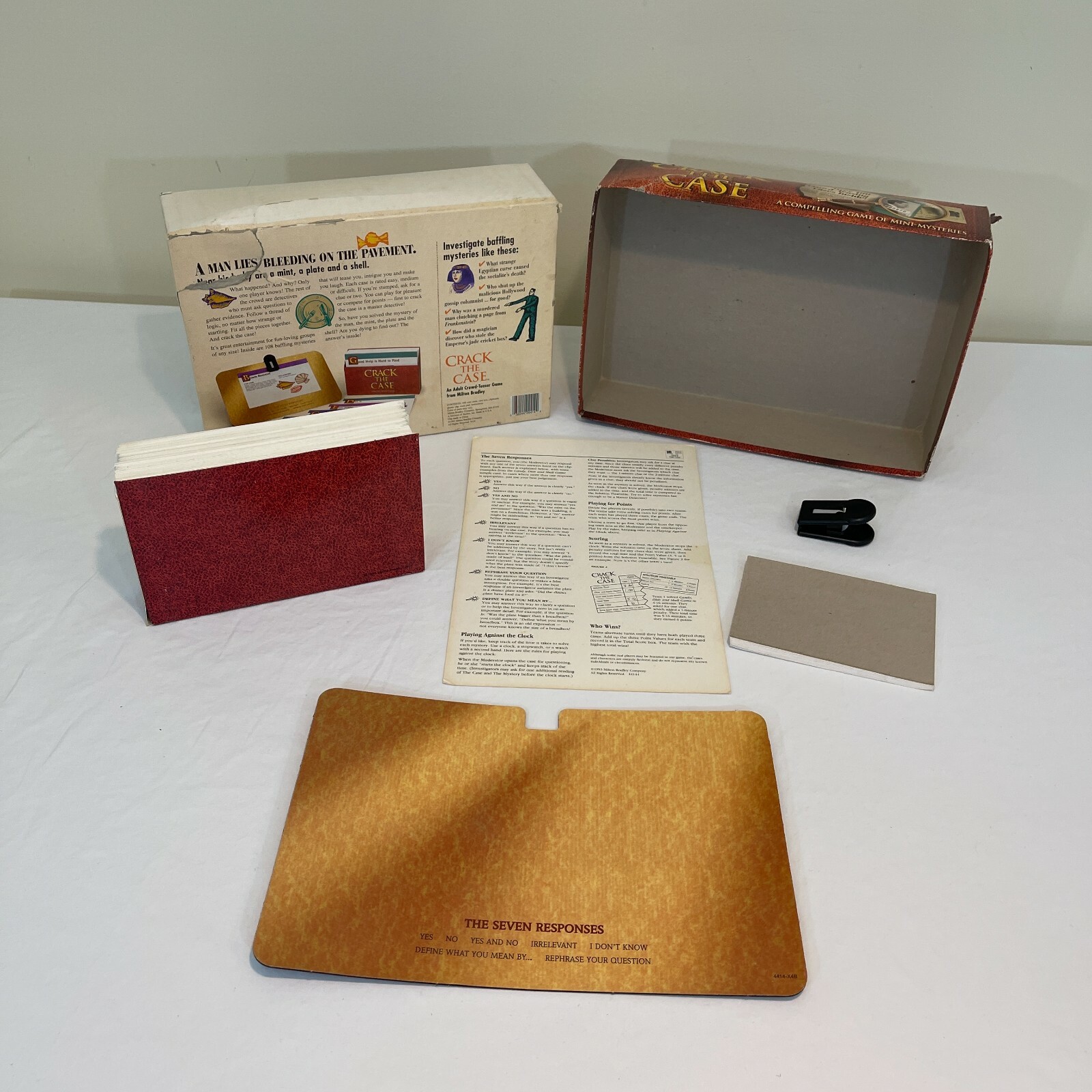 Crack The Case Game of Mini Mysteries 1993 Milton Bradley 100% Complete ...