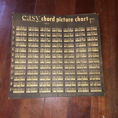 Vtg Easy Piano / Organ Chords Chart ~ | eBay