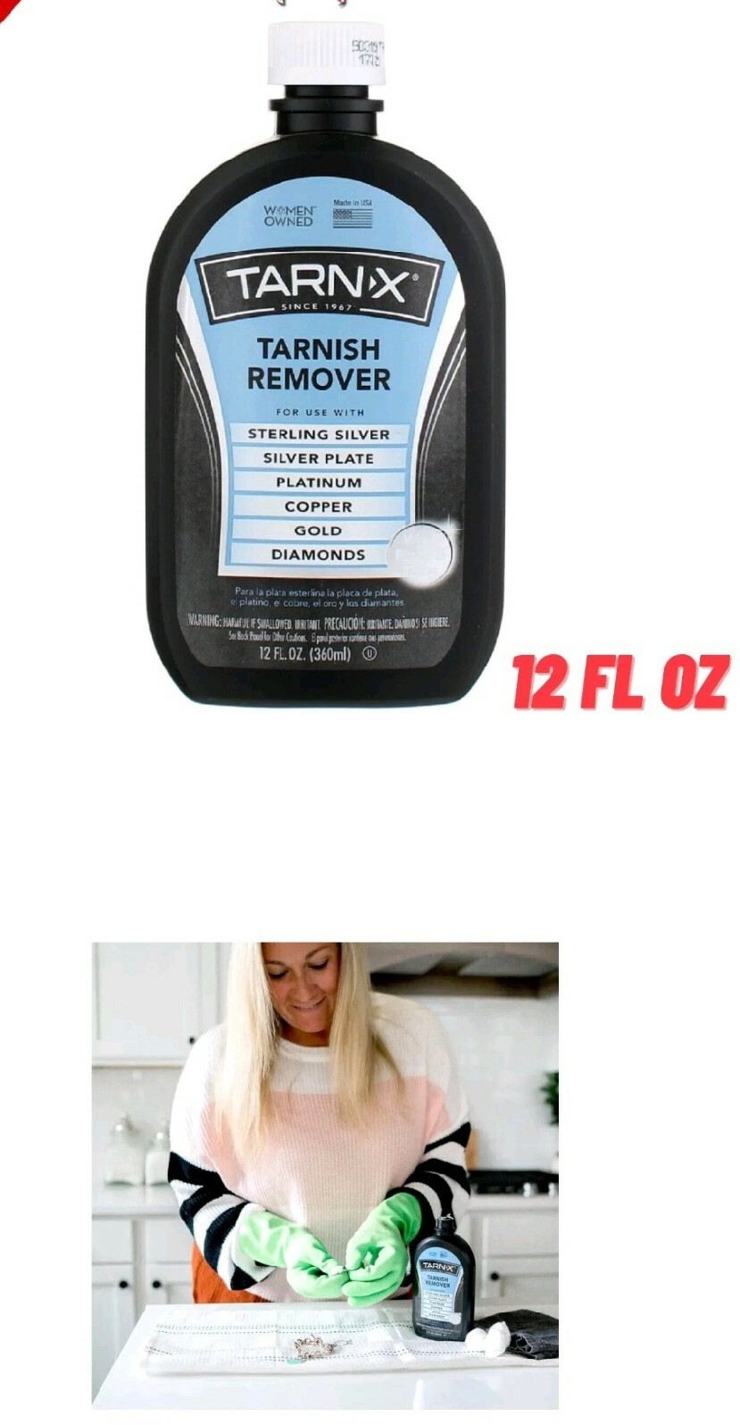 6 Bottles Tarn-X Household Tarnish Cleaner and Remover, Mixed Metals ...