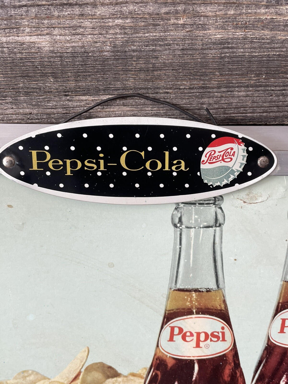 Vintage Pepsi Sign Pepsi Cola Original Advertising Sign | eBay