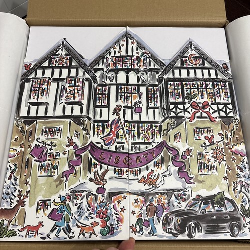 Liberty Beauty Advent Calendar Box Empty with gold paper filling to ...