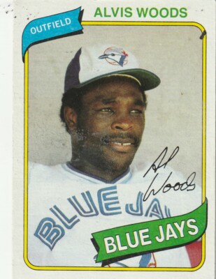 FREE SHIPPING-MINT-1980 TOPPS #444 ALVIS WOODS BLUE JAYS (FACSIMILE ...