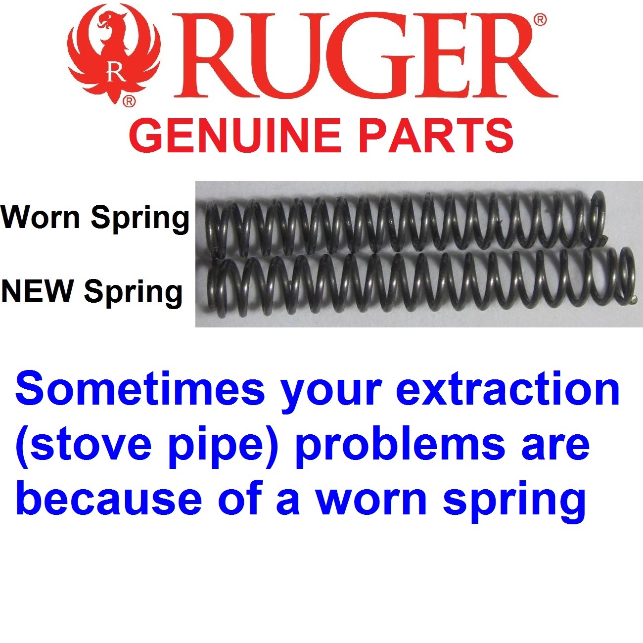 Factory RUGER Extractor SPRING Mark 1 2 3 4 MK I II III IV extracter 22 ...