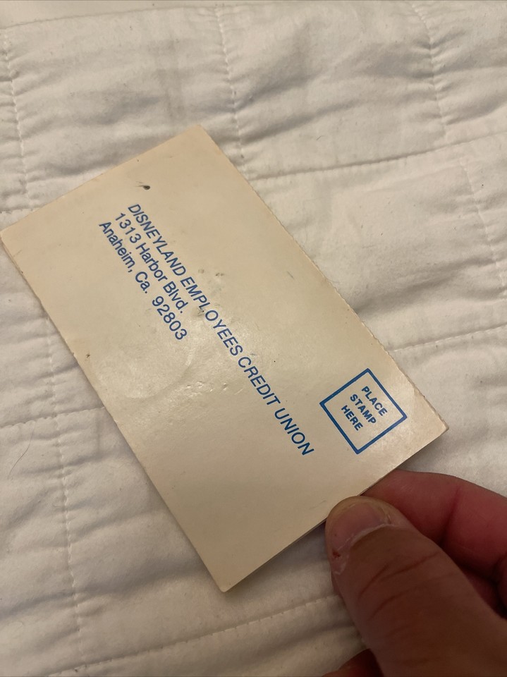 RARE DISNEYLAND EMPLOYEES FEDERAL CREDIT UNION KEY TAG 1970s 80s Still ...