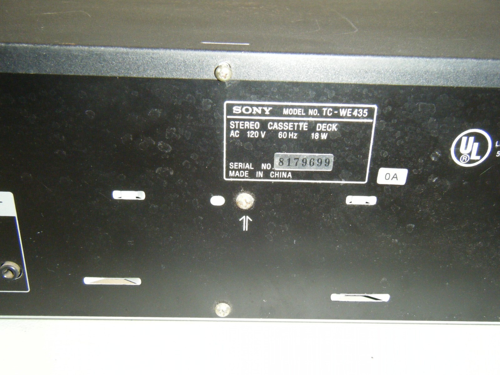 SONY DUAL CASSETTE DECK # 1676 TC-WE435 | eBay