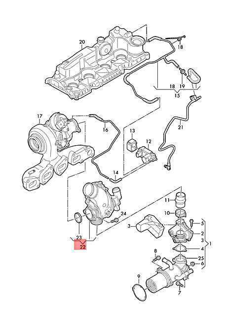 NEW AUDI A4 ALLROAD QUATTRO AVANT S4 CONNECTION PIECE 04L129635D ...