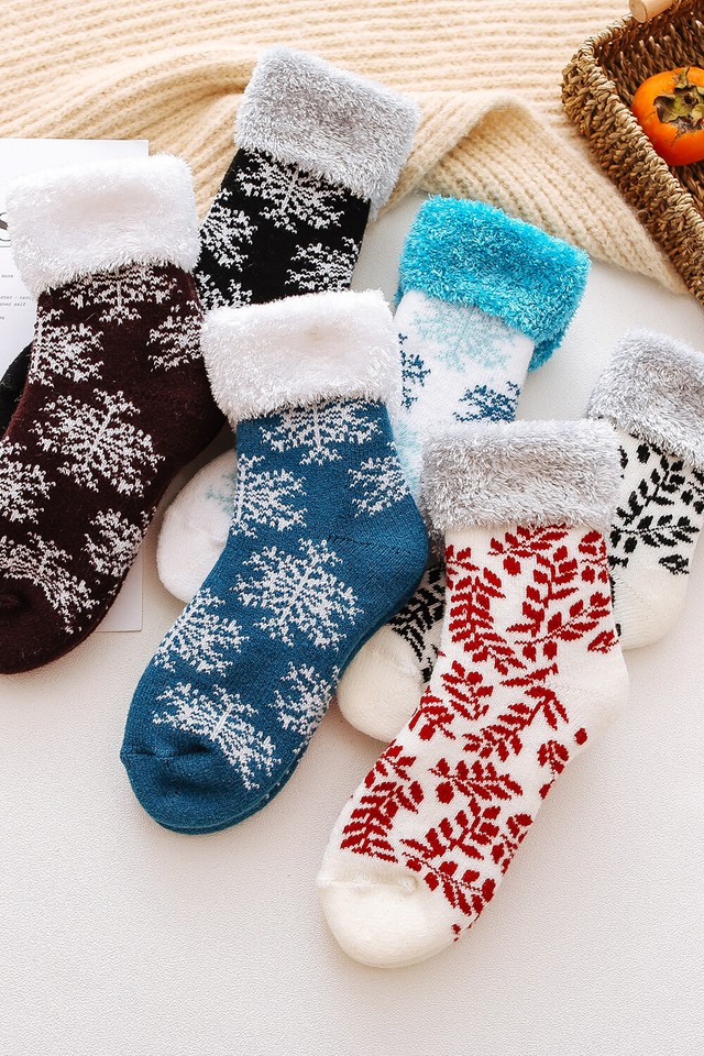 Extra Thick Socks,Winter Warm Sock,Comfotable Floor Socks,Ladies House ...