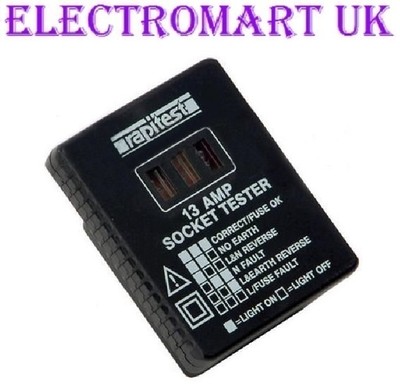 RAPITEST 13A PLUG IN MAINS POWER SOCKET SAFETY TESTER FAULT DETECTOR ...