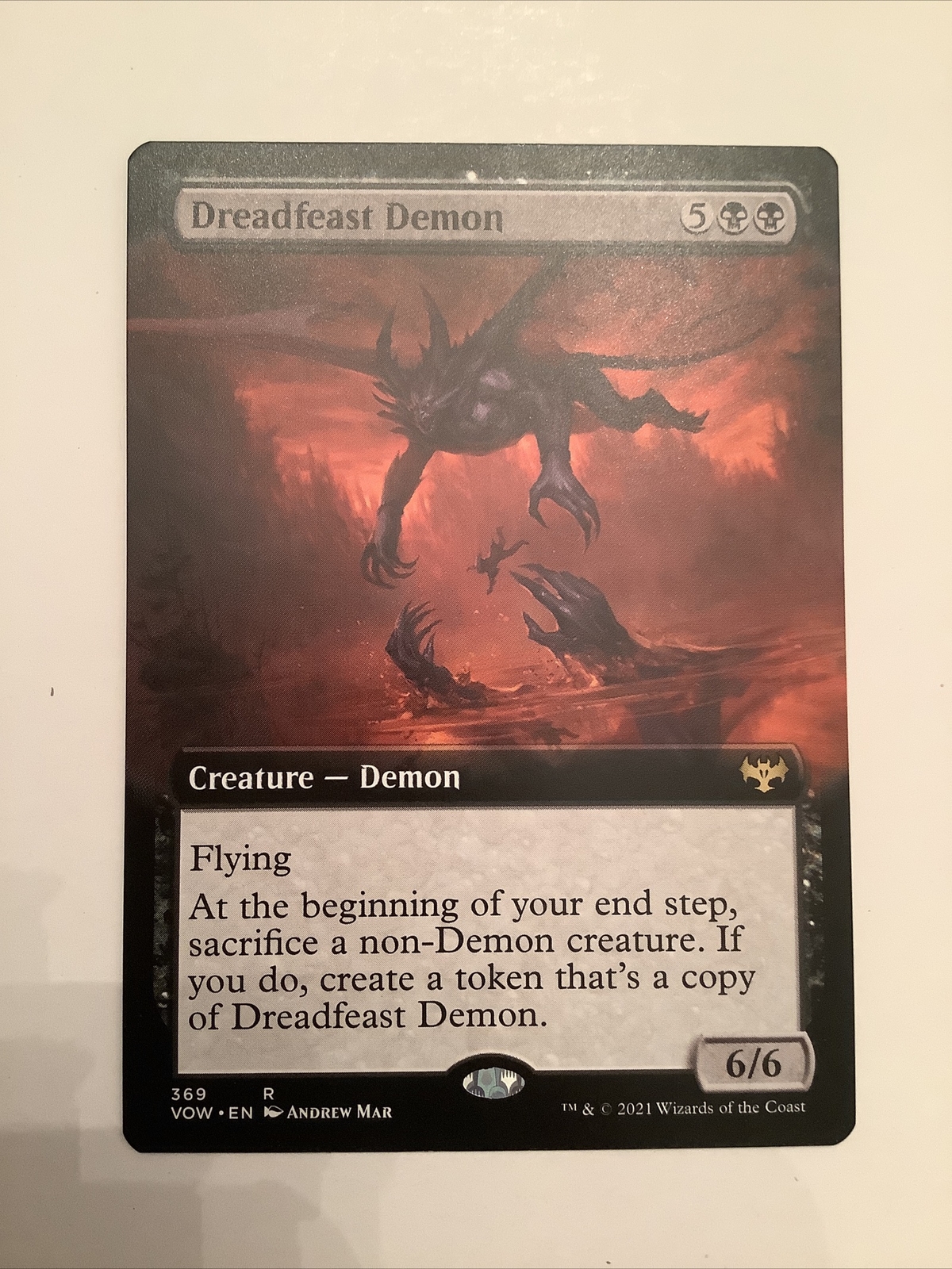 MTG VOW: Dreadfeast Demon (Creature) Extended Art 0369 | eBay