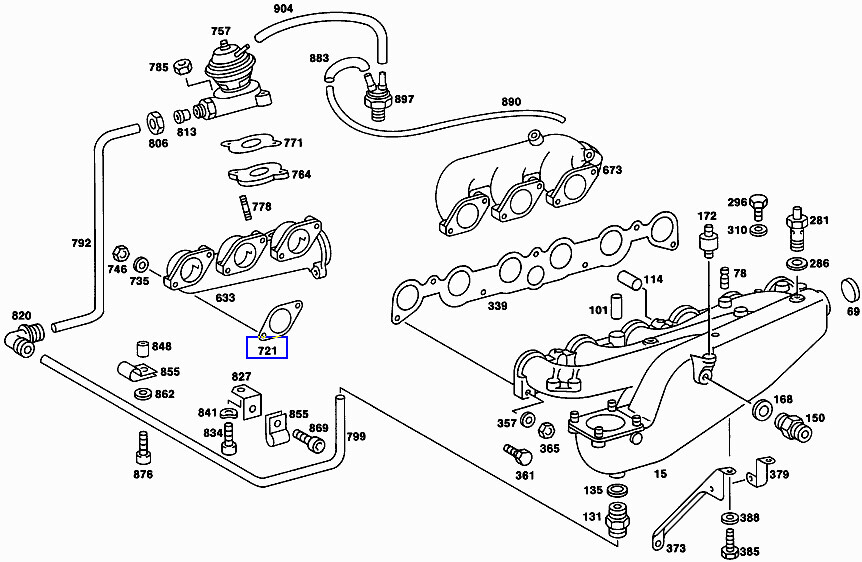 MERCEDES M110 Engine Exhaust Manifold Seal Gasket A1101420380 for sale ...