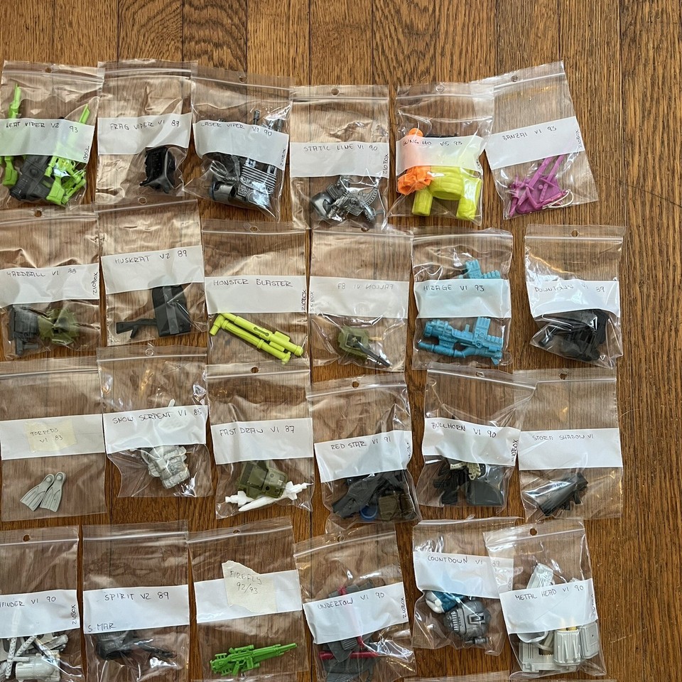 GI Joe Figure Accessories Lot 67 Bags Sorted | eBay