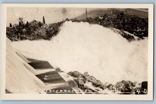 Millinocket Maine ME Postcard RPPC Photo Scene At Ripogenus Dam c1910's ...