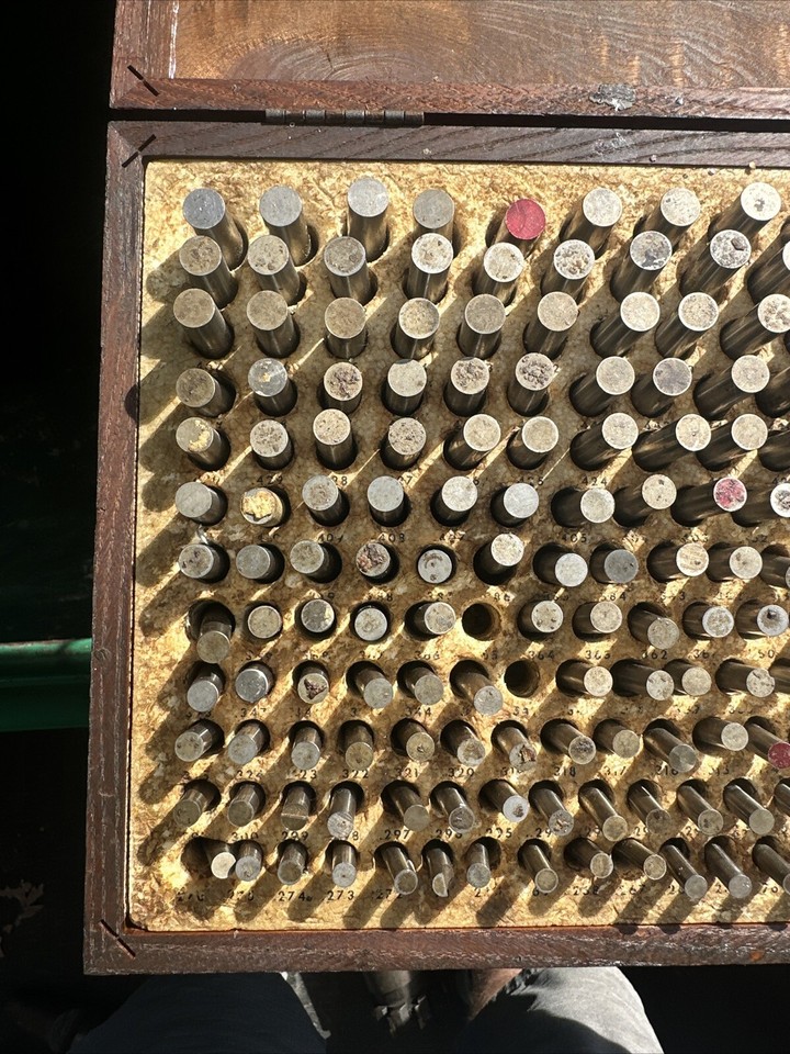 Alina Pin Gage Set Incomplete 1/4-1/2” Machinist Tool Maker Inspection ...