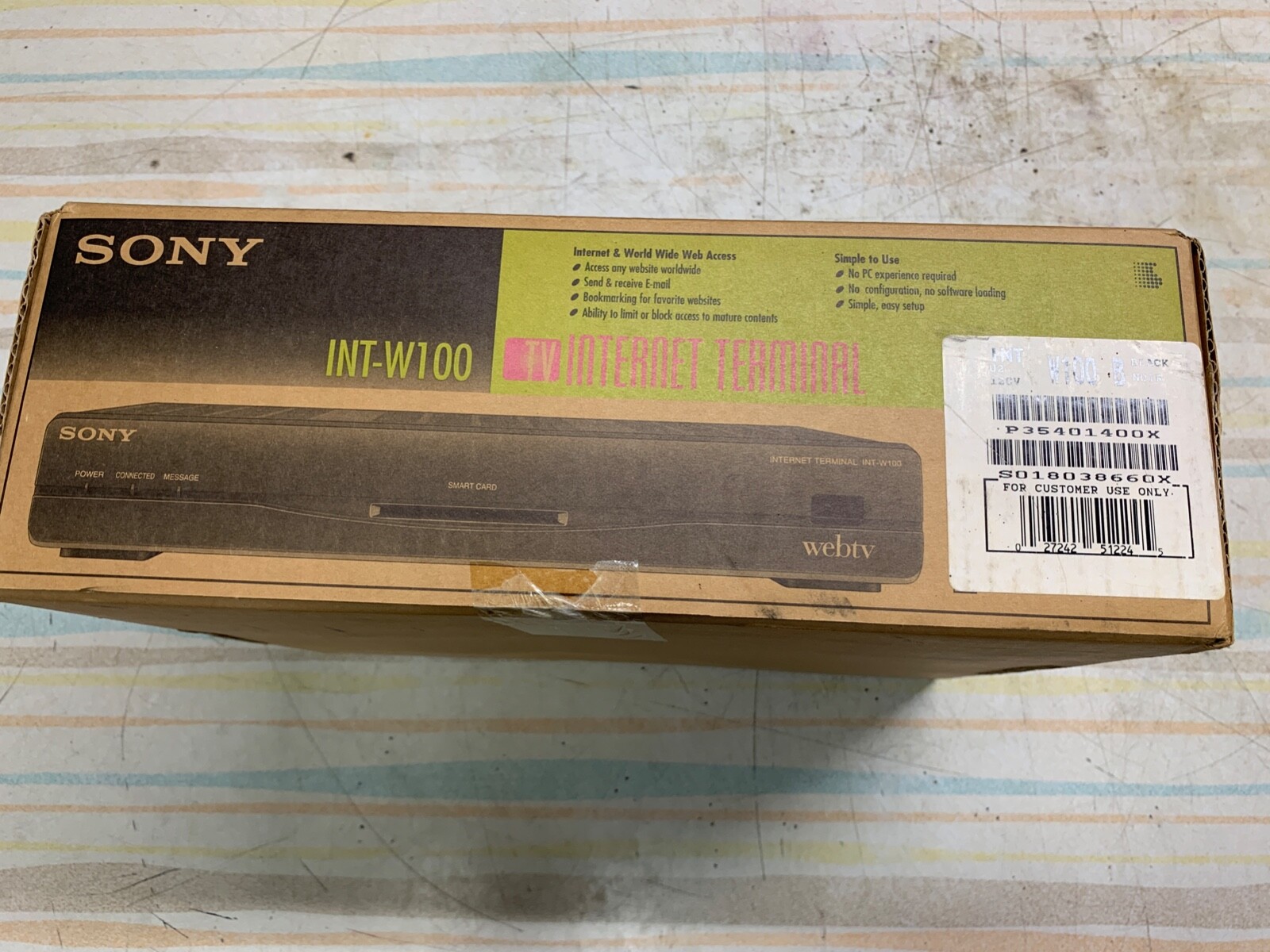 Sony WebTV Internet Terminal Int-w100 With Keyboard and Remote for sale ...