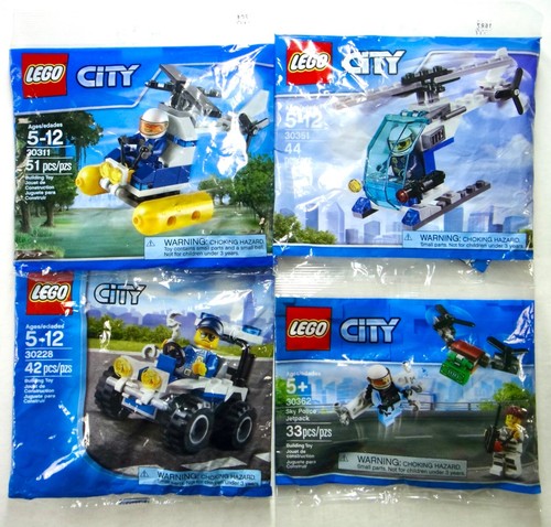 LEGO City:(30228) ATV, (30311) Swamp Helicopter (30351)(30362)Sky ...