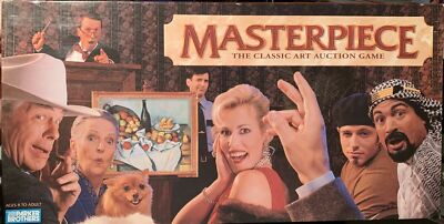 Masterpiece Board Game- The Classic Art Auction Game- Parker Brothers ...