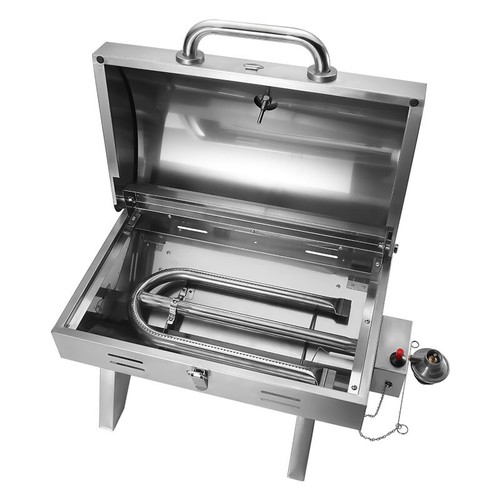 Stainless Steel Single Row Gas GrillOutdoor Folding Grill with Lid Tool ...