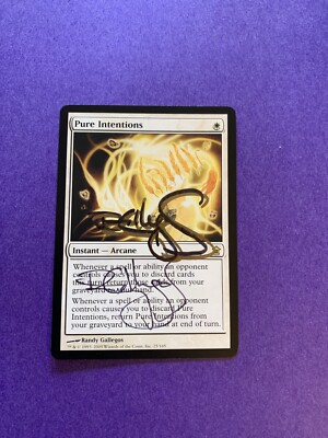MTG Magic Pure Intentions Signed Artist Proof x1 Saviors Kamigawa Randy ...