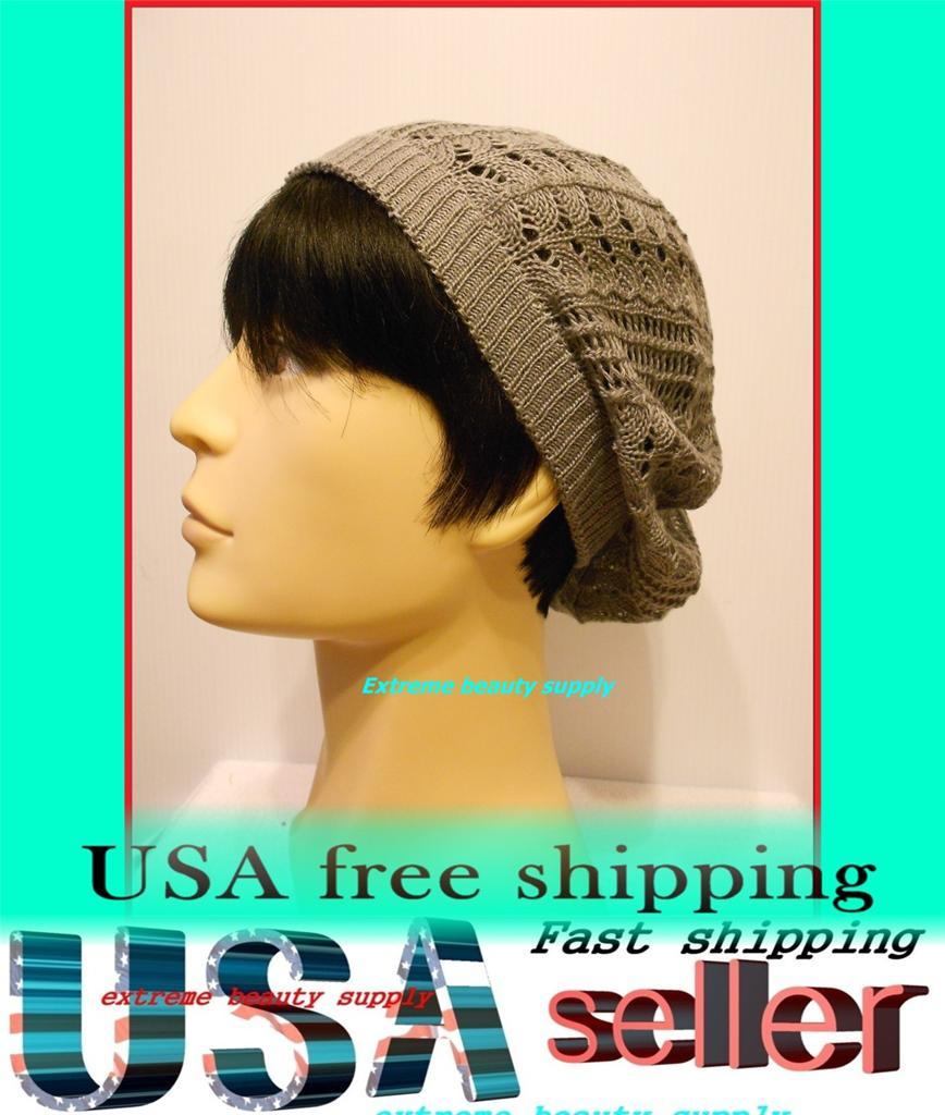 gray man boy thin Fashion Beret Beanie CROCHET French france skull CAP ...