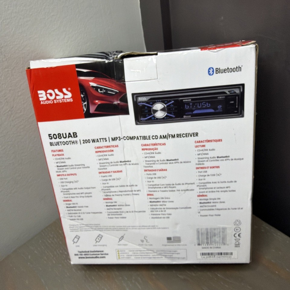 BOSS Audio Systems 508UAB Car Stereo - Single Din, Bluetooth, CD Player ...