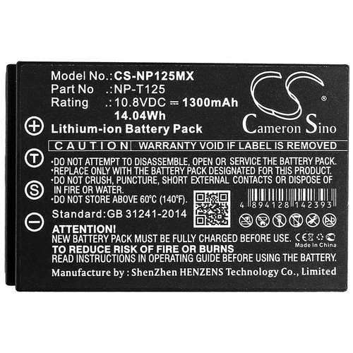 Cameron Sino 10.8V 1300mAh Li-ion Replacement Battery For Fujifilm ...